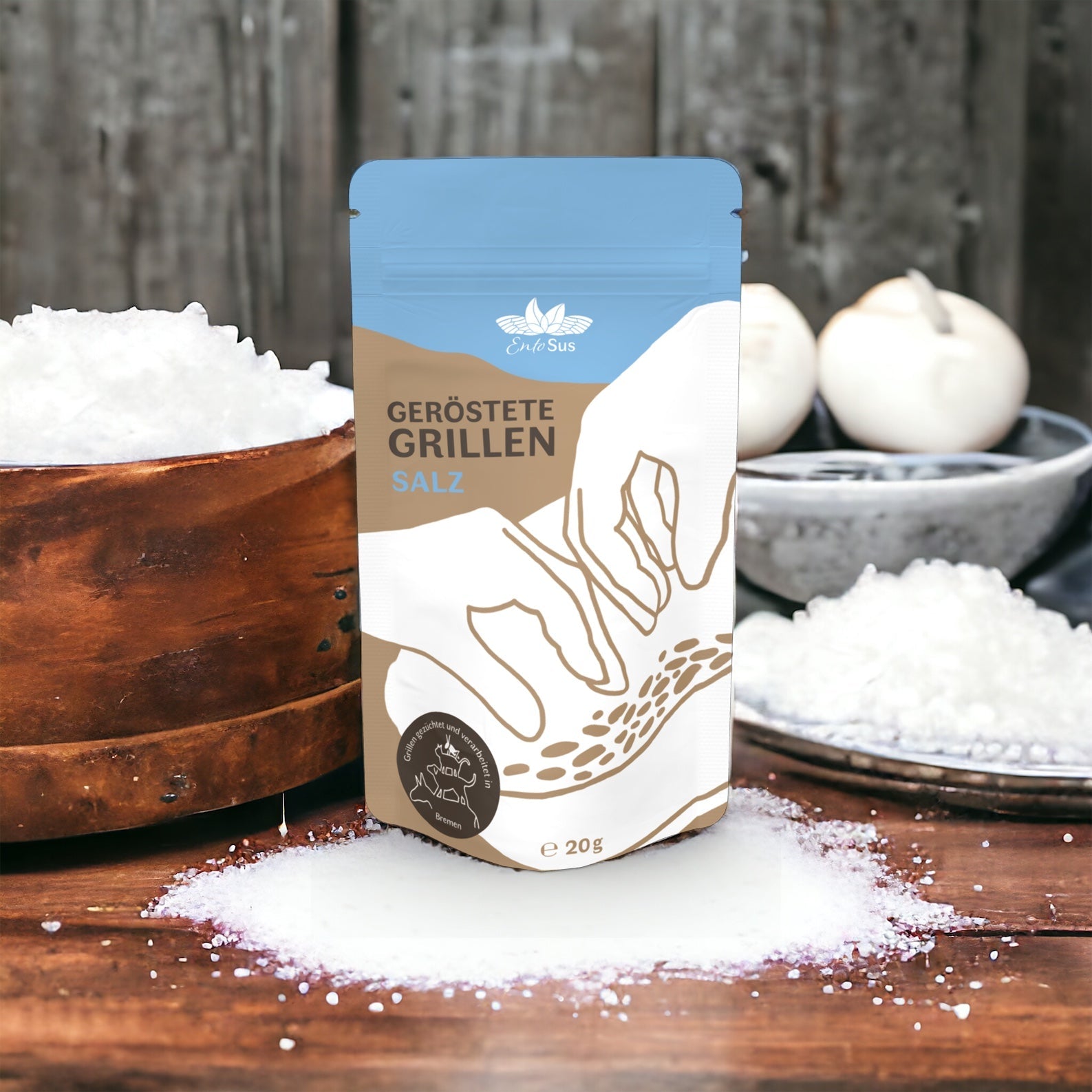 EntoSus | Crunchy roasted crickets "Salt" | Edible insects - EntoSus