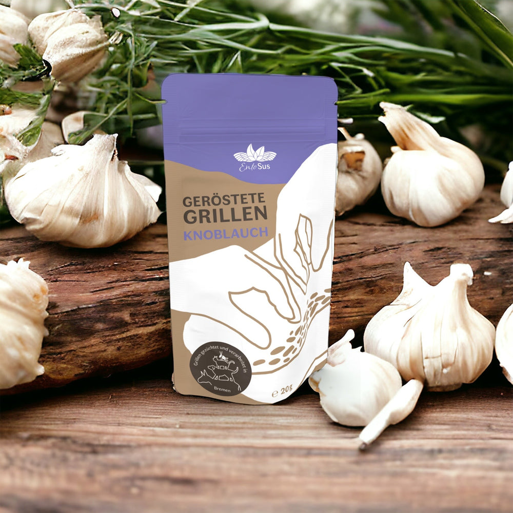 EntoSus | Crunchy roasted crickets "Garlic" | Edible insects - EntoSus